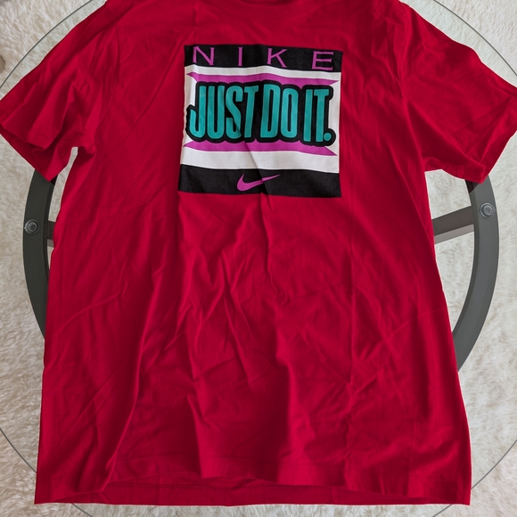 Nike | Shirts | Nike Red Just Do It Tshirt | Poshmark